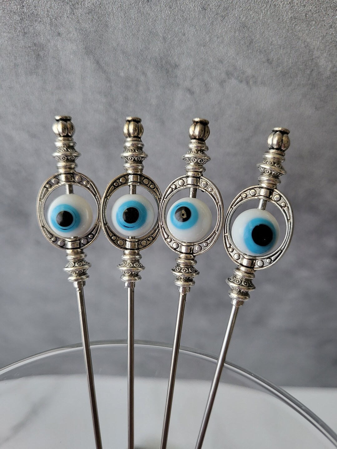 Martini Picks, Evil Eye Bead, Cocktail Picks, Appetizer Dessert Skewers ...