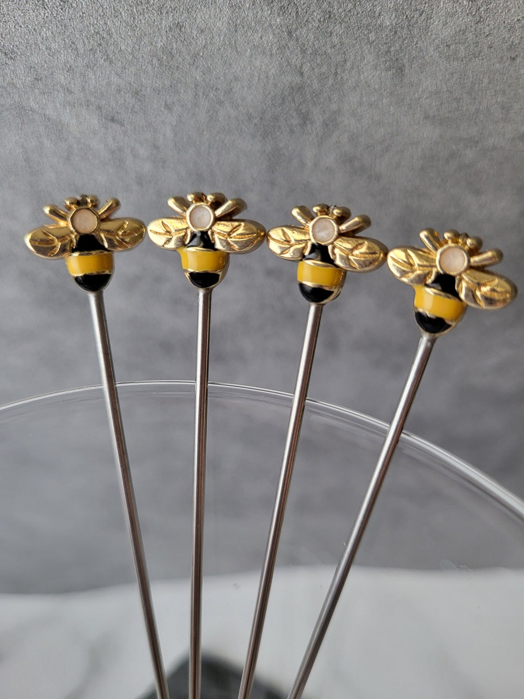 Honey Bee Martini Picks, Cocktail Picks, Appetizer Skewers, Home ...