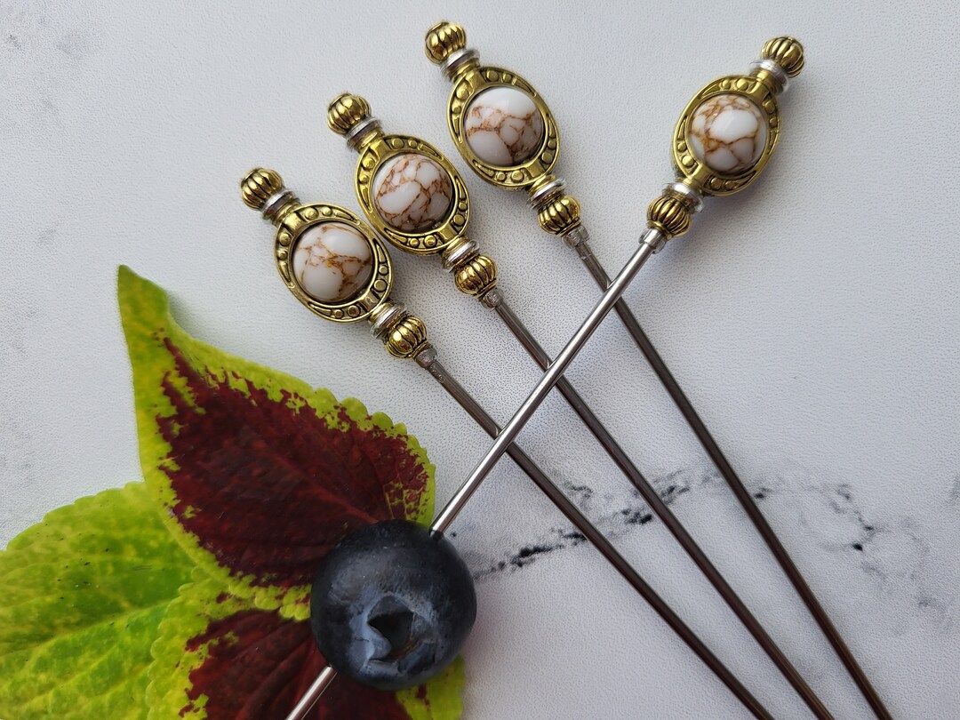 Framed Gold Marble Martini Picks, Cocktail Picks, Appetizer Skewers ...
