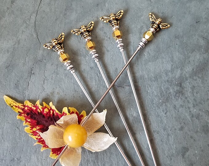 Honey Bees, Gold Colored Bees, Martini Cocktail Picks, Appetizer ...