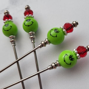 Christmas Grinch Martini Picks, 4pc Cocktail Pick Set, Appetizer ...