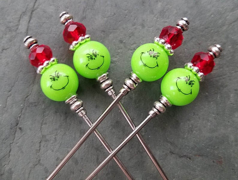 Christmas Grinch Martini Picks 4pc Cocktail Pick Set - Etsy