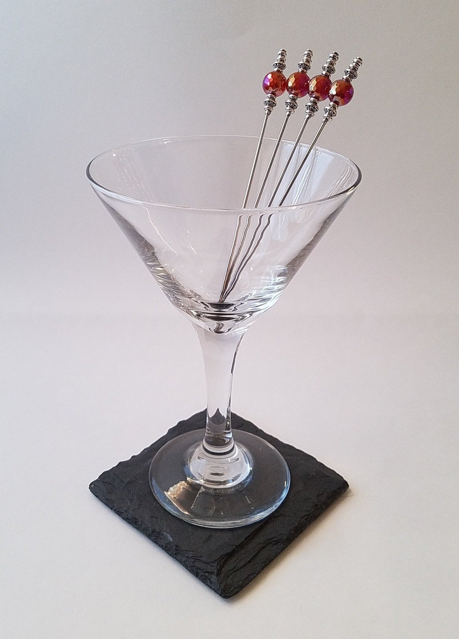 Mystic Faceted Carnelian Martini Picks Cocktail Picks - Etsy