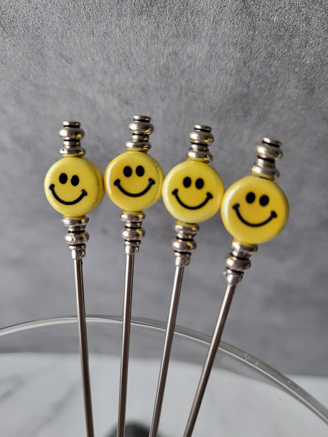 Happy Emoji, Smiley Face Martini Picks, Cocktail Picks, Appetizer ...