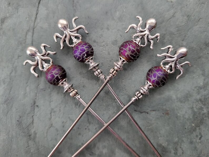 Purple Octopus Martini Picks Cocktail Picks Appetizer - Etsy