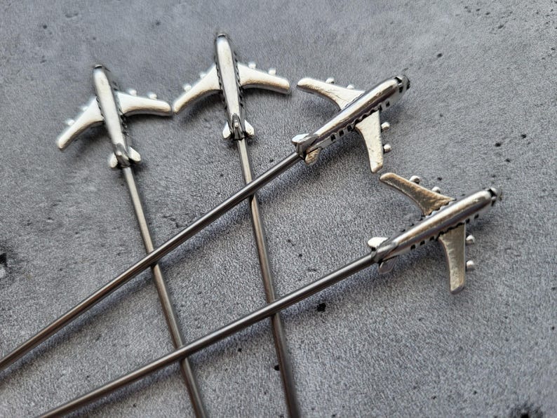 Aviation Martini, Silver Plated Airplane Martini Cocktail Picks ...
