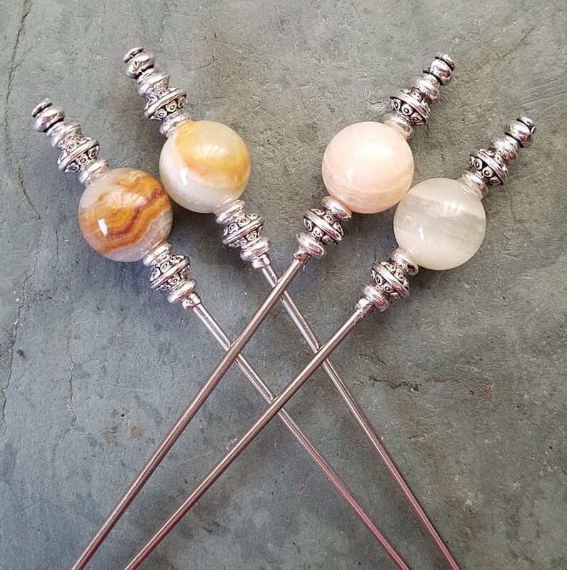 Natural Jade Martini Picks Cocktail Picks Appetizer or | Etsy