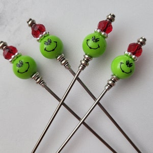 Christmas Grinch Martini Picks, 4pc Cocktail Pick Set, Appetizer ...