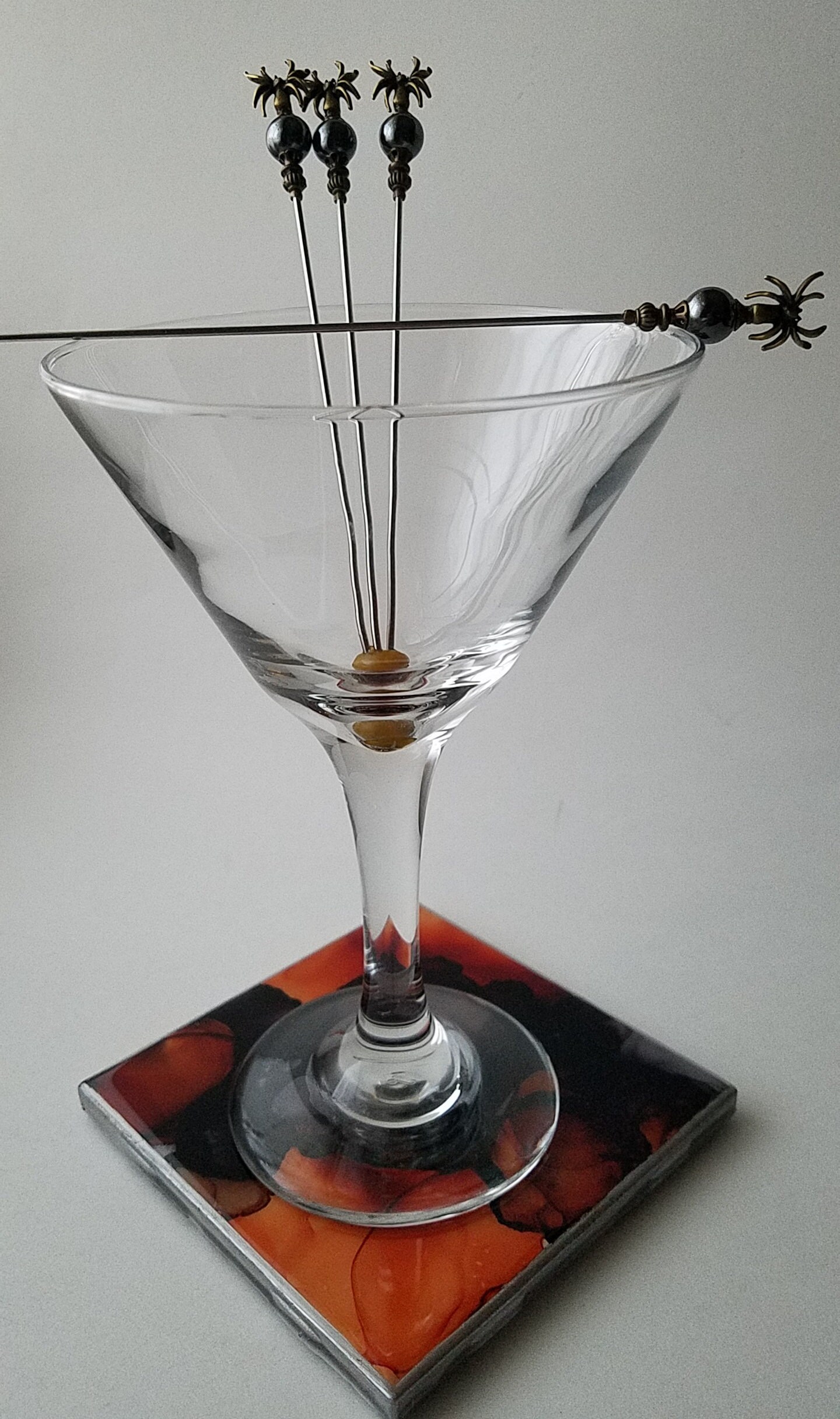 Creepy Silver Spider Goth Arachnid Nature Inspired Martini | Etsy