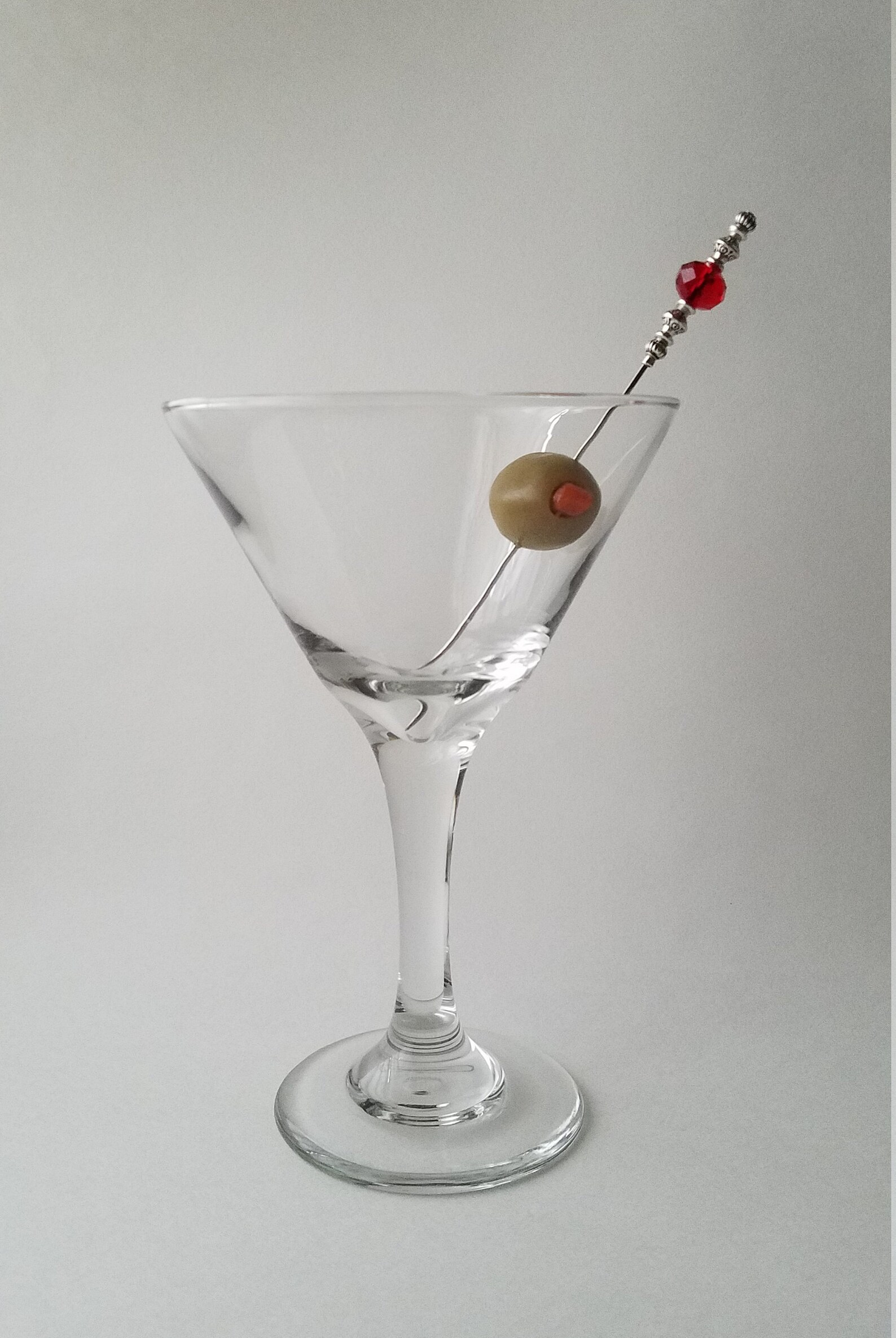 Faceted Glass Martini Picks 6pc Set Cocktail Picks Appetizer | Etsy