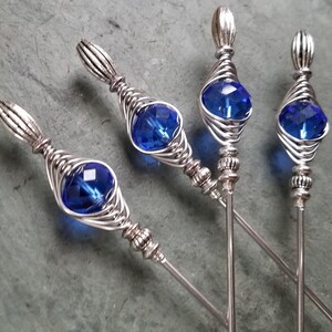 Sapphire Blue Crystals Elegant Pint Glass Garnish Spikes - Etsy