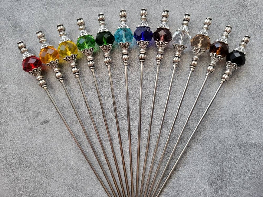 Faceted Glass Martini Picks, 12pc Set Cocktail Picks, Jarcuterie ...