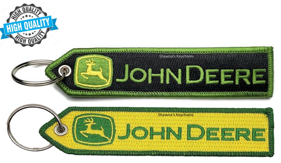 John Deere Keychain Patch Tractor Embroidered Fabric Acrylic | Farm ...