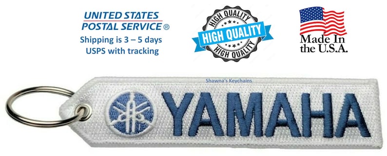 YAMAHA Keychain Patch Motorcycle Boats Jet Ski | 2-sided Embroidered ...