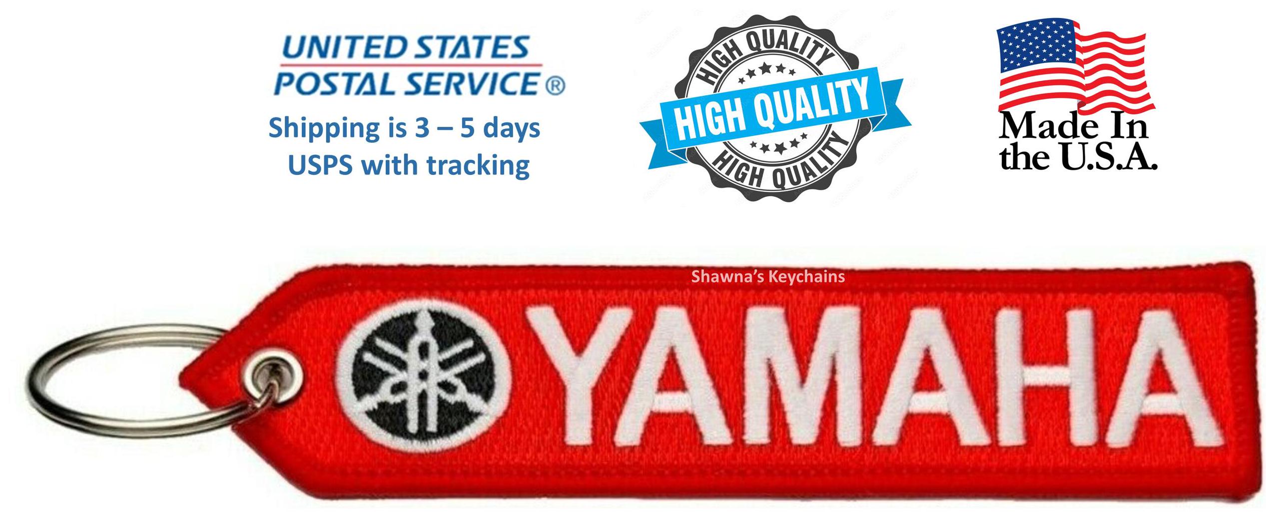YAMAHA Keychain Patch Motorcycle Boats Jet Ski | 2-sided Embroidered ...