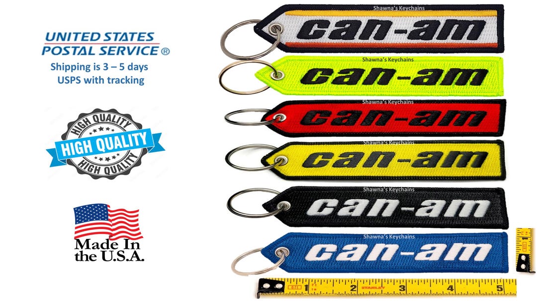 CAN-AM Keychain Patch Trike Motorcycle Keychain | ATV Embroidery | 2 ...