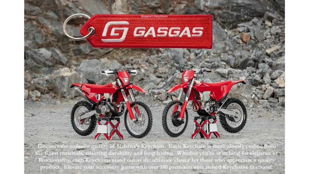 Gasgas Motocross Keychain: Embroidered Fabric Keyring - Etsy
