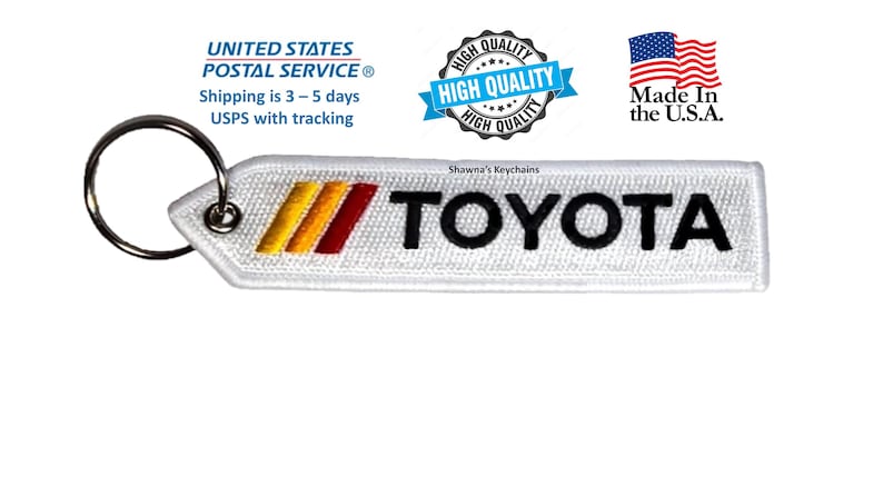 Toyota Keychain Patch Lanyard Land Cruiser Key Ring Heritage Stripes ...
