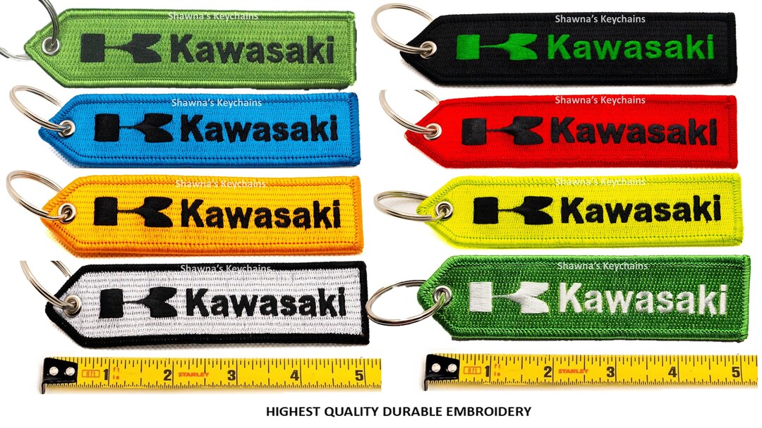 KAWASAKI Keychain Patch | Embroidered Double-sided Fabric for ...