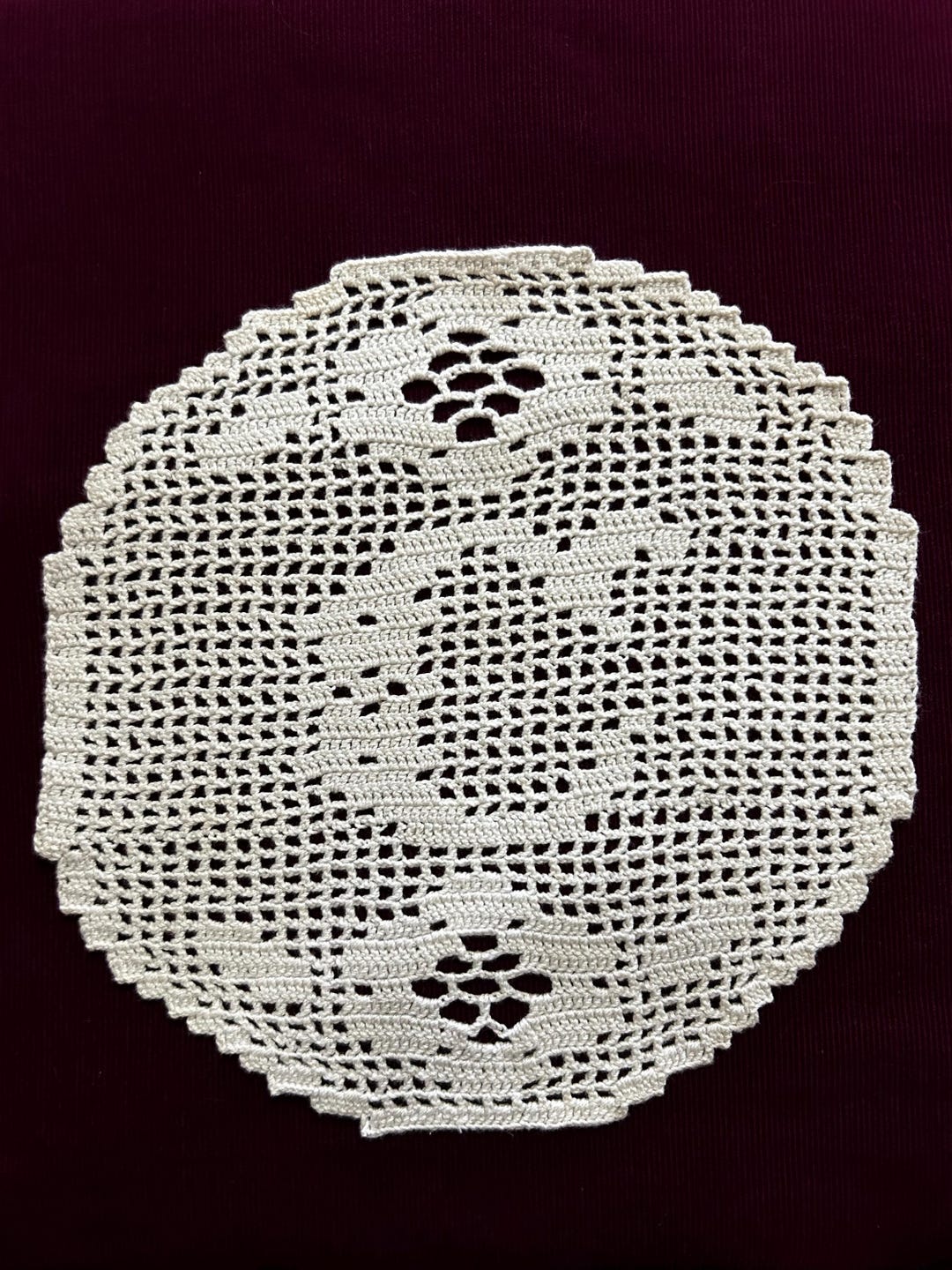 Crochet Initial, Filet Crochet Doily, Initial Gift for Wedding, Initial ...