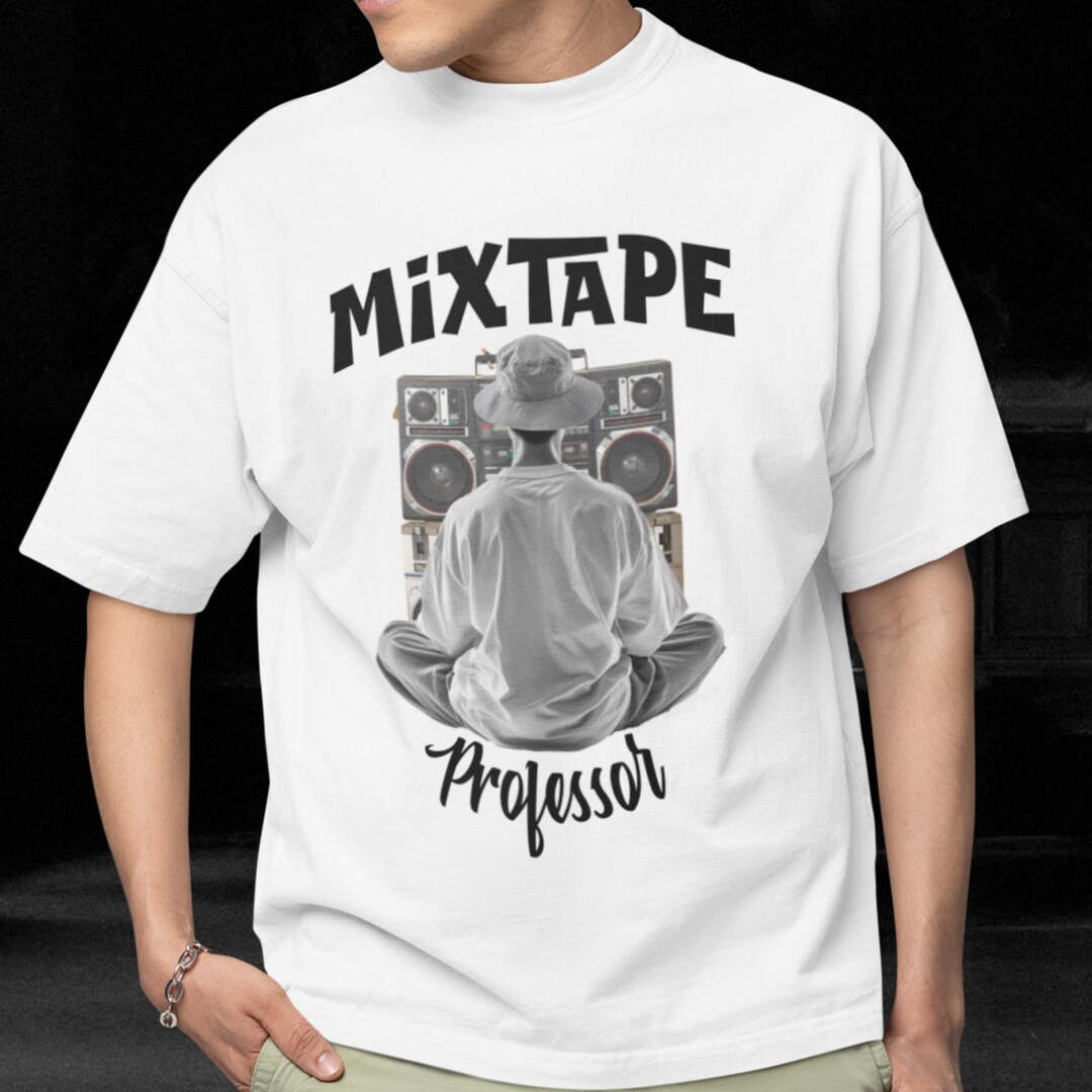 Mixtape Professor Oversized Boxy Tee Curated Mixtape Shirt Cassette ...