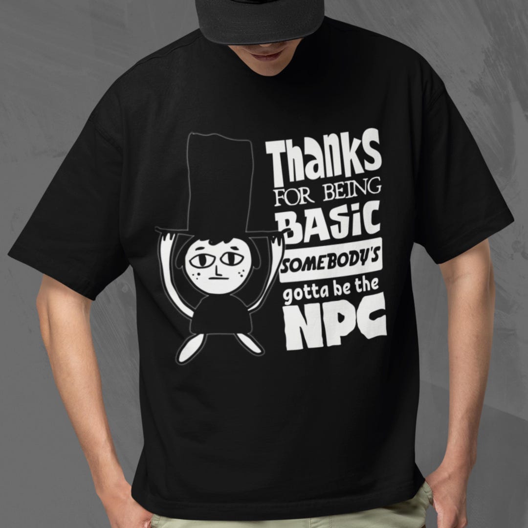 Main Character Shirt Oversized Boxy Tee NPC Energy Shirt Social ...