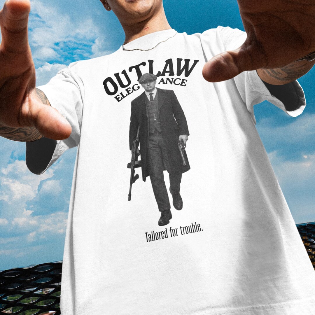 Gangster Elegance Oversized Boxy Tee Outlaw Shirt Power T-shirt Mobster ...