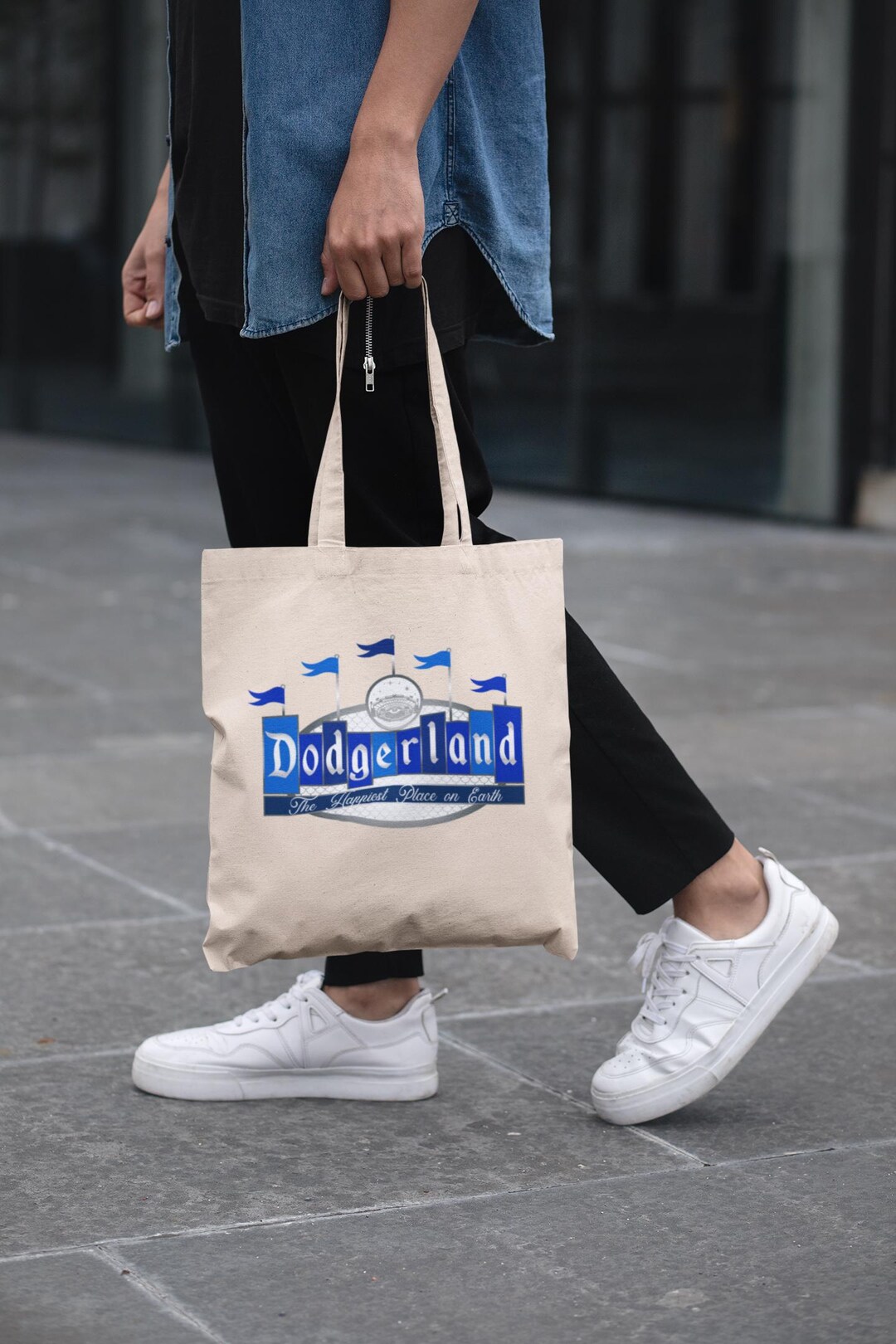 Disneyland Dodgerland Los Angeles Dodgers Cotton Canvas Tote Bag - Etsy