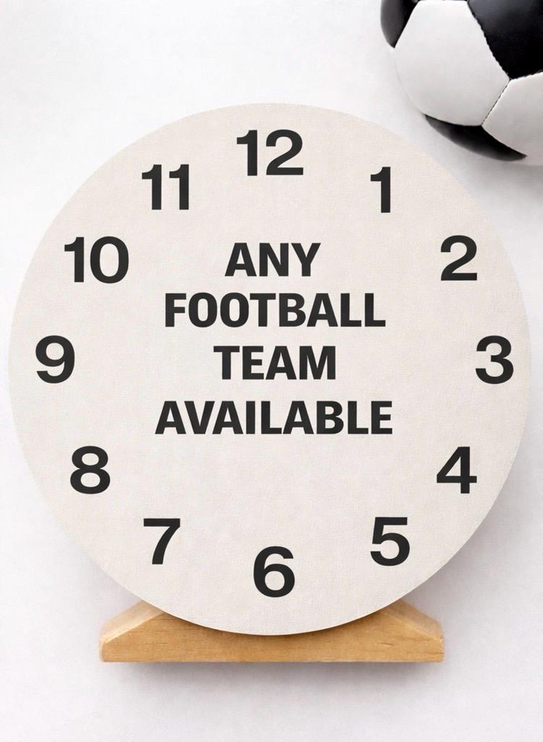 Personalised Football Team Clock | Any Football Team Available | 20cm ...
