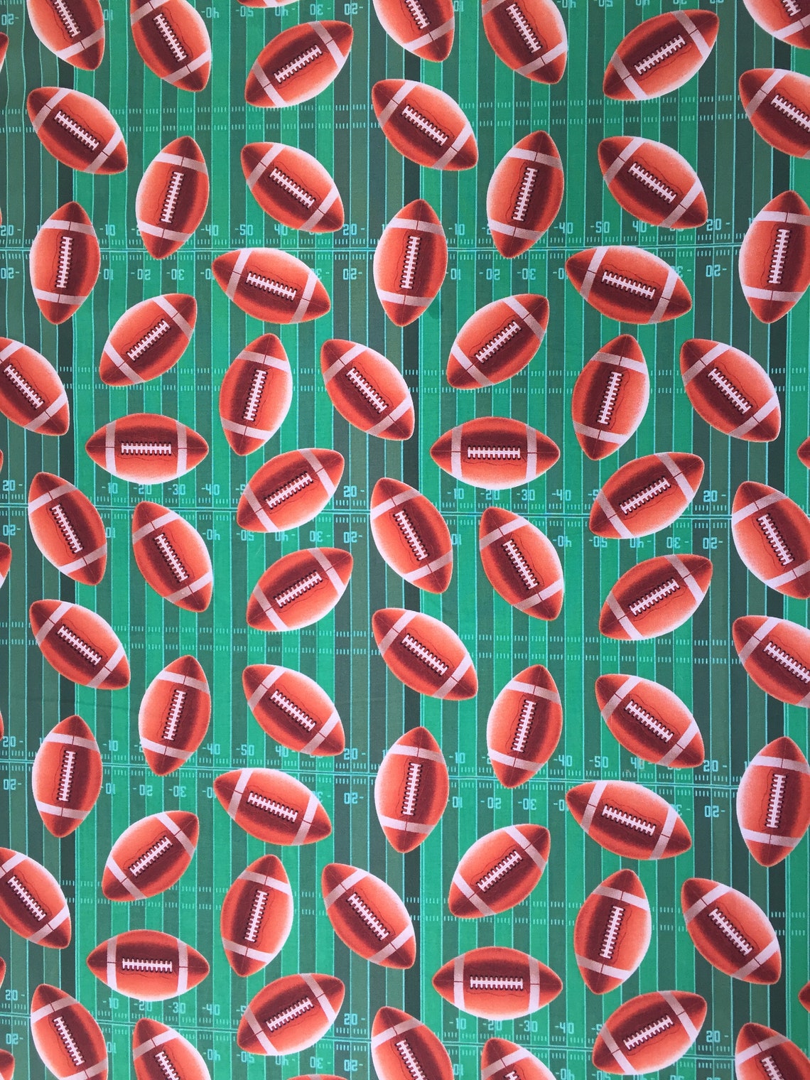 1 Yard Football Print Fabric David Textiles | Etsy