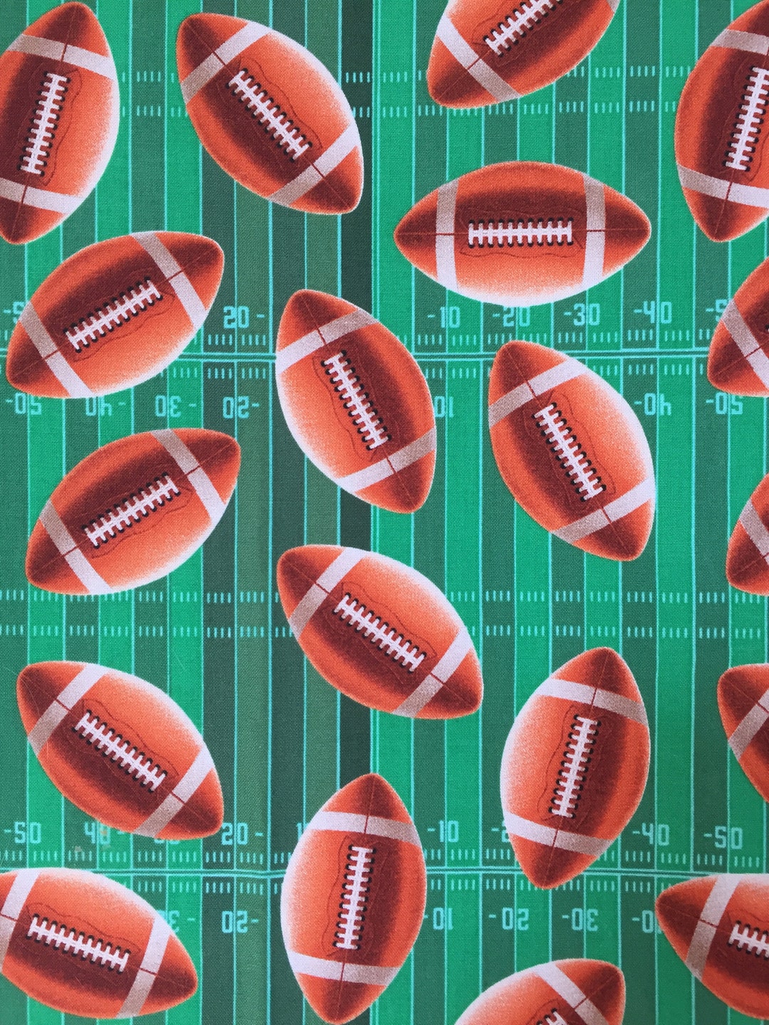 1 Yard Football Print Fabric David Textiles - Etsy