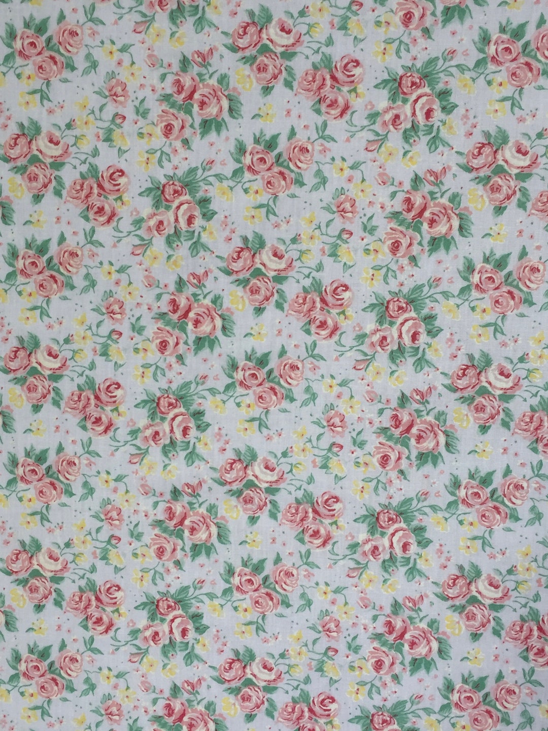 Vintage Roses Print Fabric Poly/cotton 44"wide by 52"long - Etsy