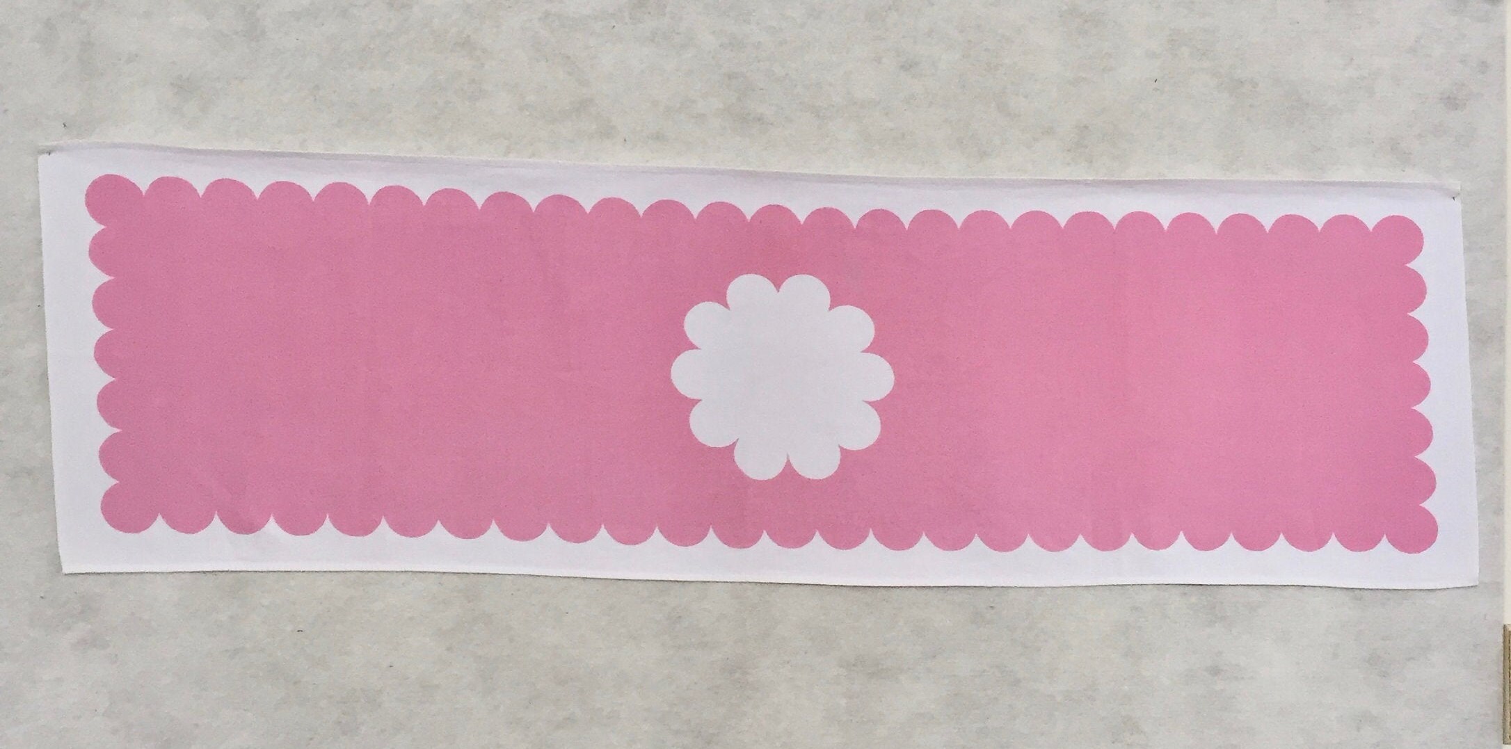 Pink and White Vintage Crepe Runner - Etsy
