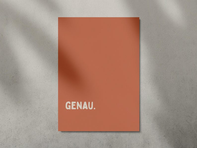 GENAU German Minimalist Art Print German Phrase Gift for German Learner ...