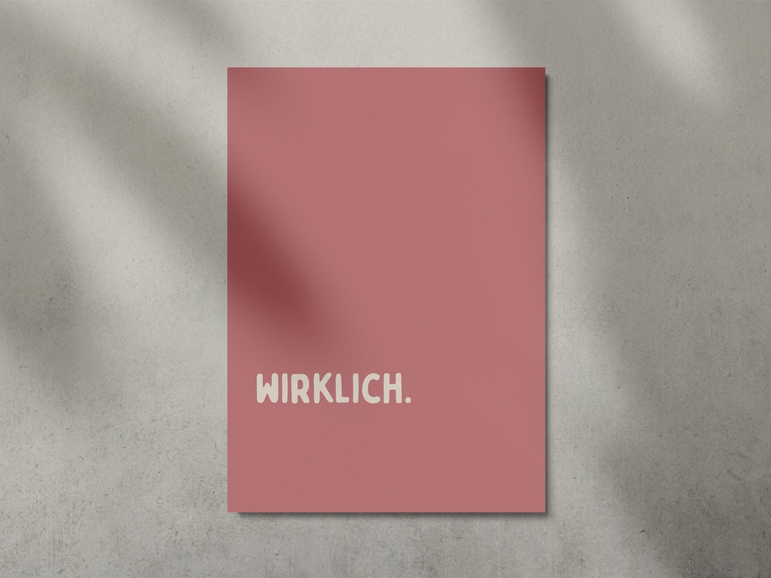 WIRKLICH German Minimalist Art Print German Phrase Gift for German ...