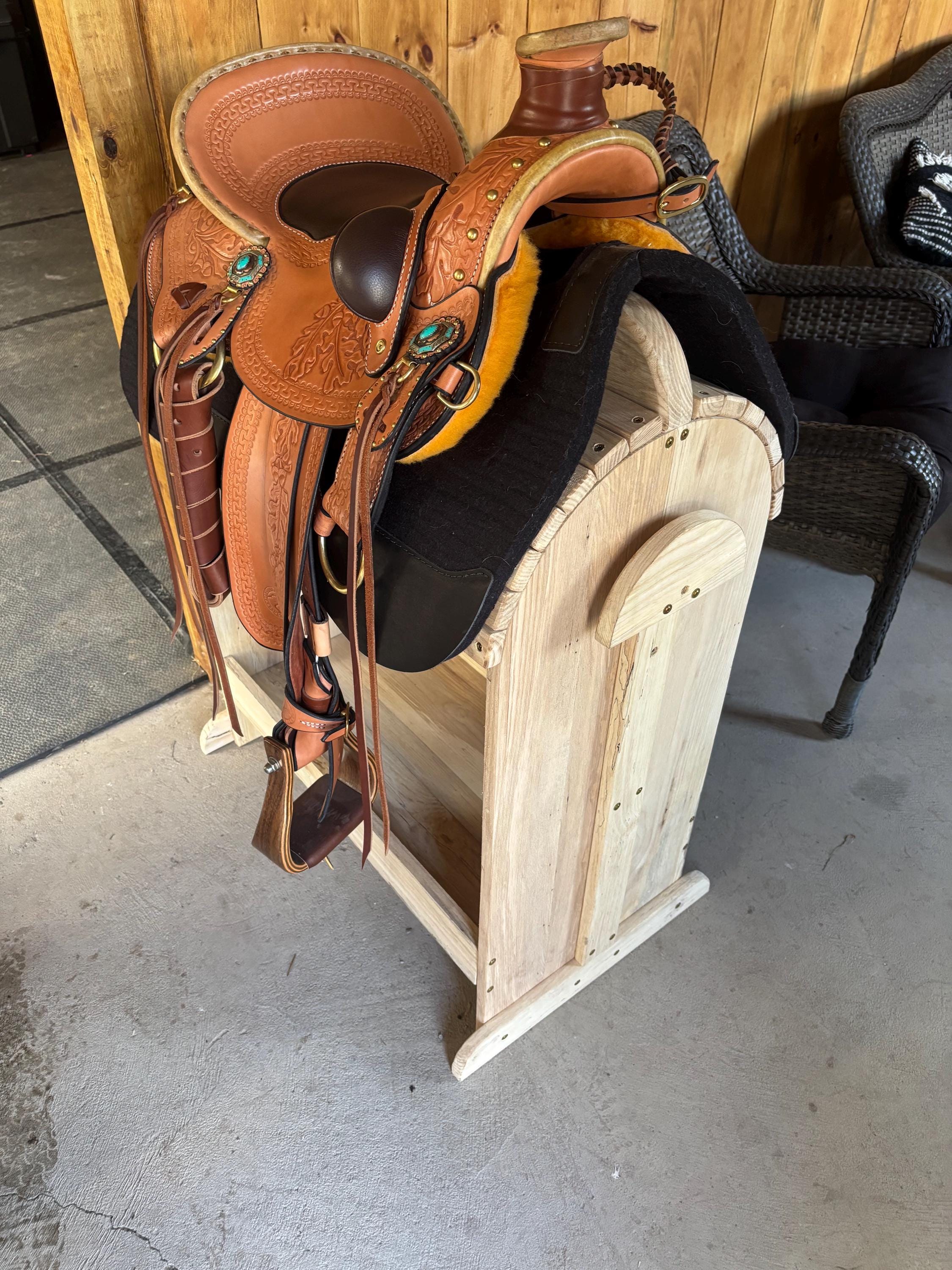 Large Hardwood Saddle Stand, 36 Inch, Horse Tack Storage Holder - Etsy
