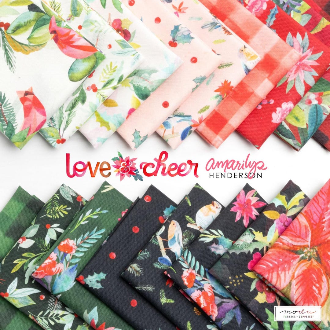 Love and Cheer Charm Pack-42 5x5 in Squares by Amarilys Henderson for ...