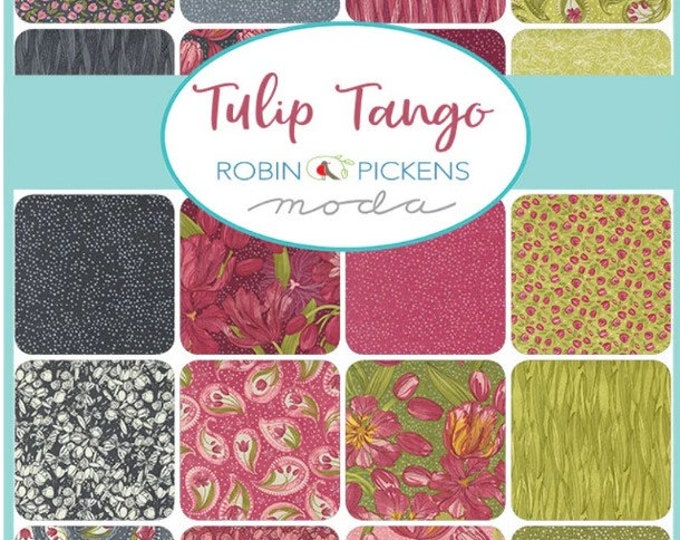Tulip Tango by Robin Pickens for Moda Fabrics -price for Lot of 2-1/2 ...