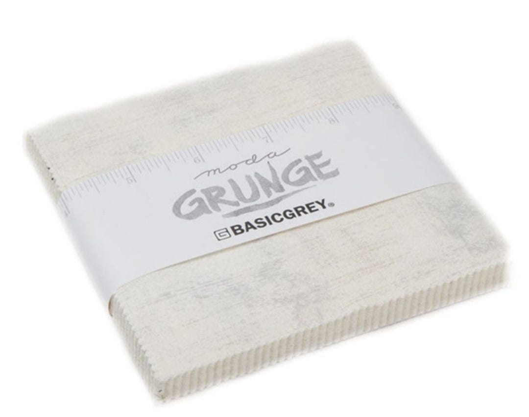 Grunge Charm Pack White Paper M 30150PP 101 by Basic Grey 5" Squares ...