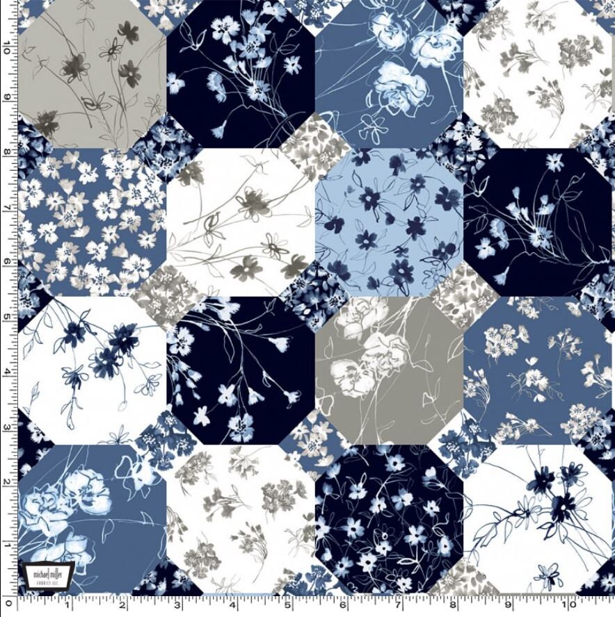 Flora Bella Multi Bloom Patchwork CX11418-MULT Michael Miller by MMF Collection in Floral ...