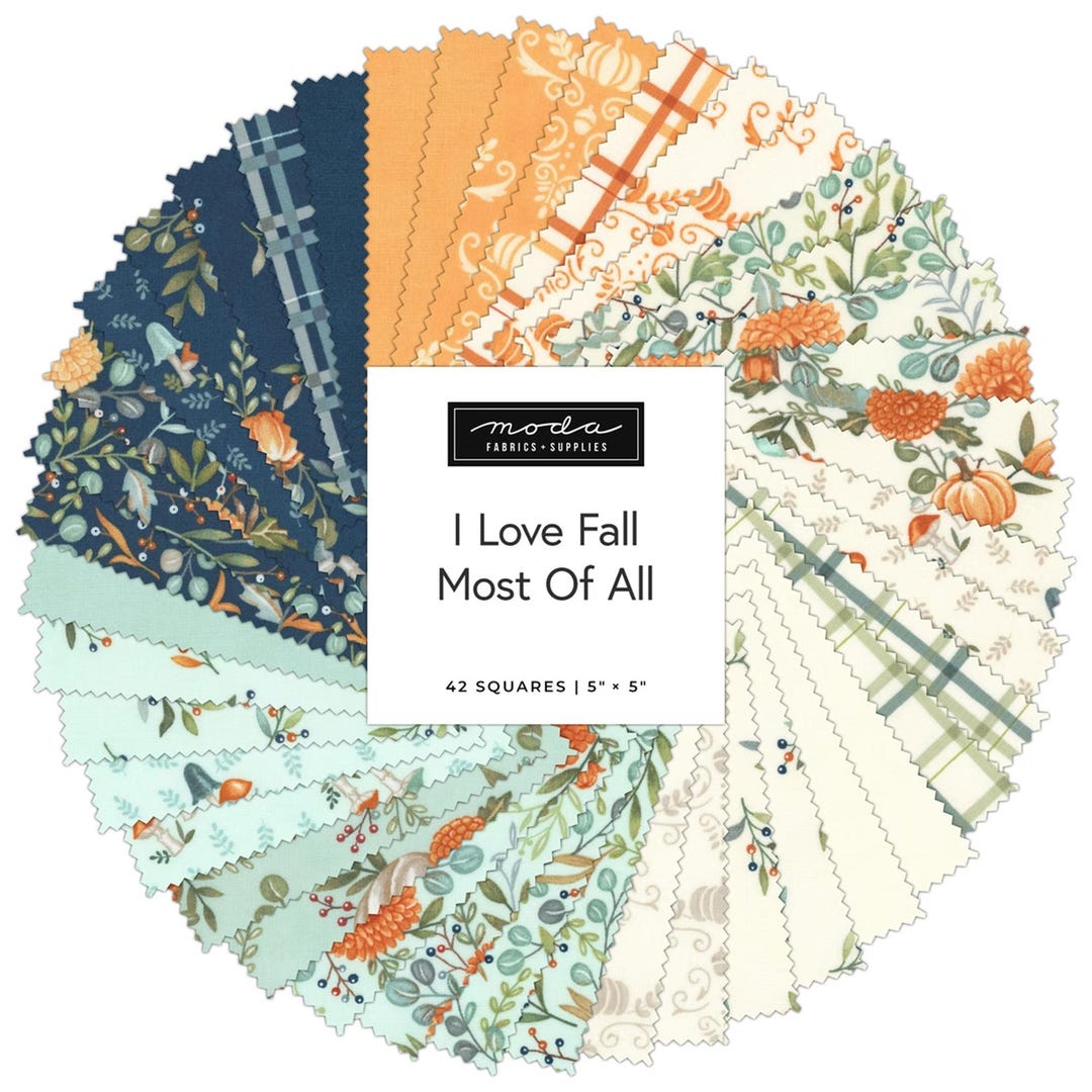 I Love Fall Most Charm Pack 56140PP by Deb Strain for Moda Fabrics (42 ...