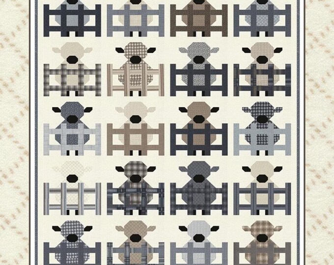 Woolie Lambs Quilt Pattern by Barbara Cherniwchan - Modern Lamb Quilt ...