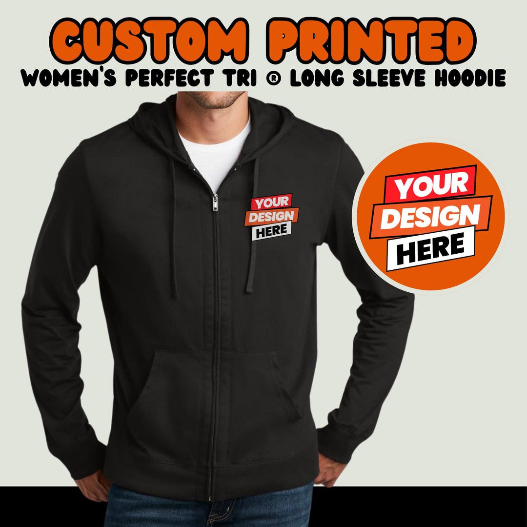 Custom Logo Zipper Jacket, Front & Back Printing, MONOGRAMMED Zip up ...