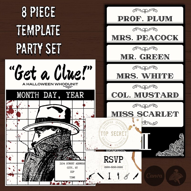 Clue Murder Mystery Invitation - Etsy