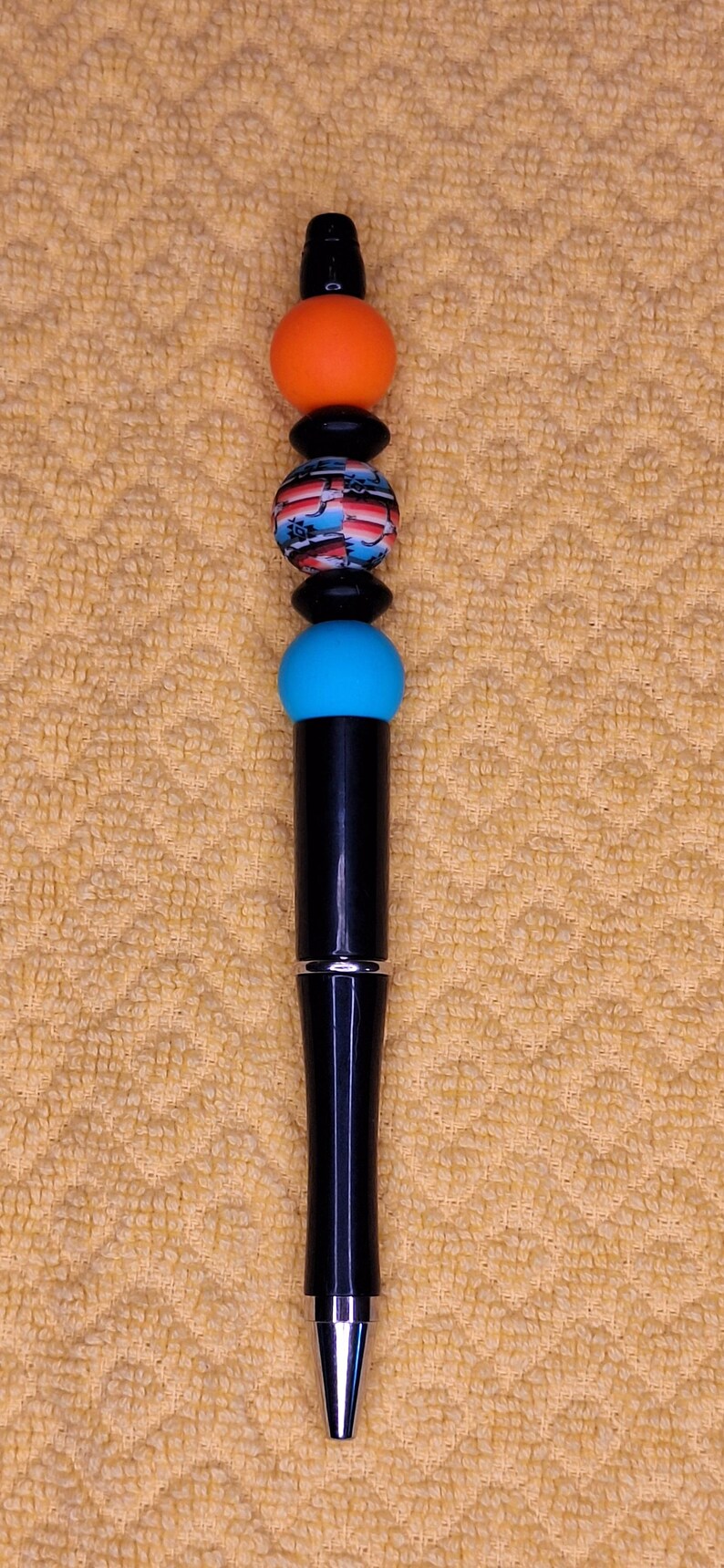 Aztec Orange and Teal Beadable Pen - Etsy