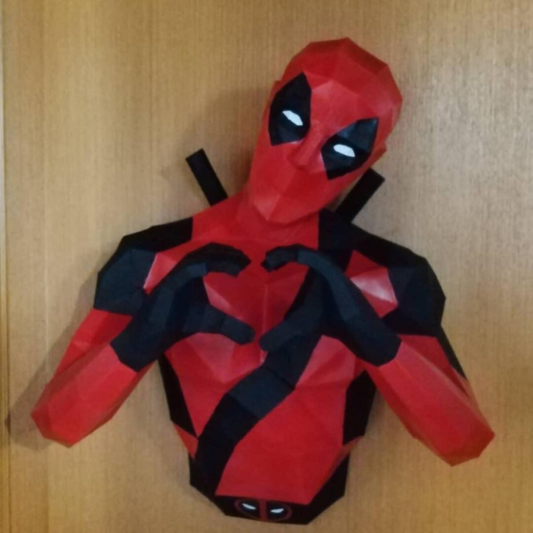 Deadpool Papercraft Template | 3D DIY Low Poly Model PDF | Easy ...