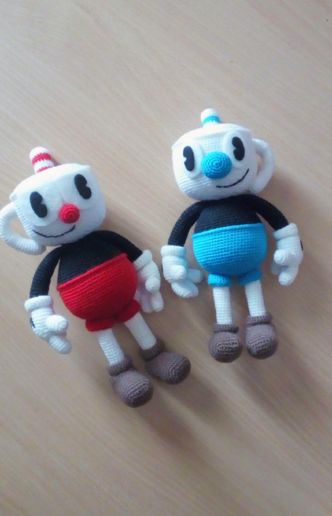 Pack Cuphead and Mugman Amigurumi Pattern - Etsy