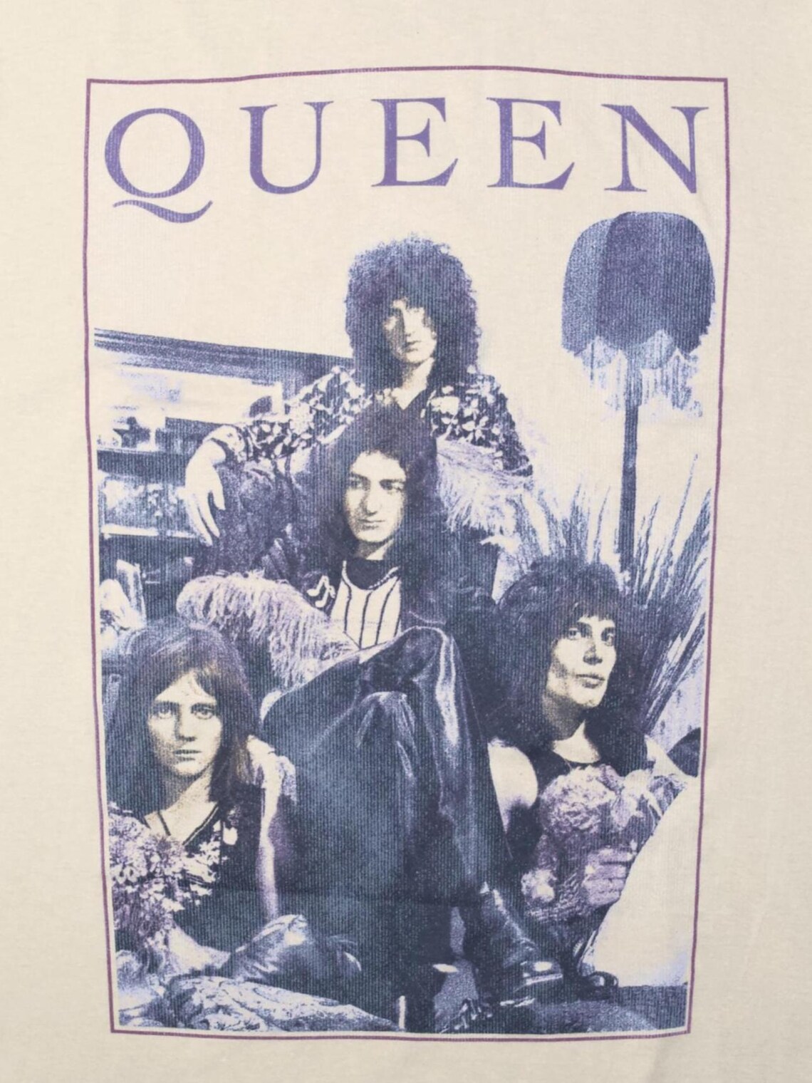 Official Queen Band T-shirt: Beige Unisex Freddie Mercury Graphic Tee ...