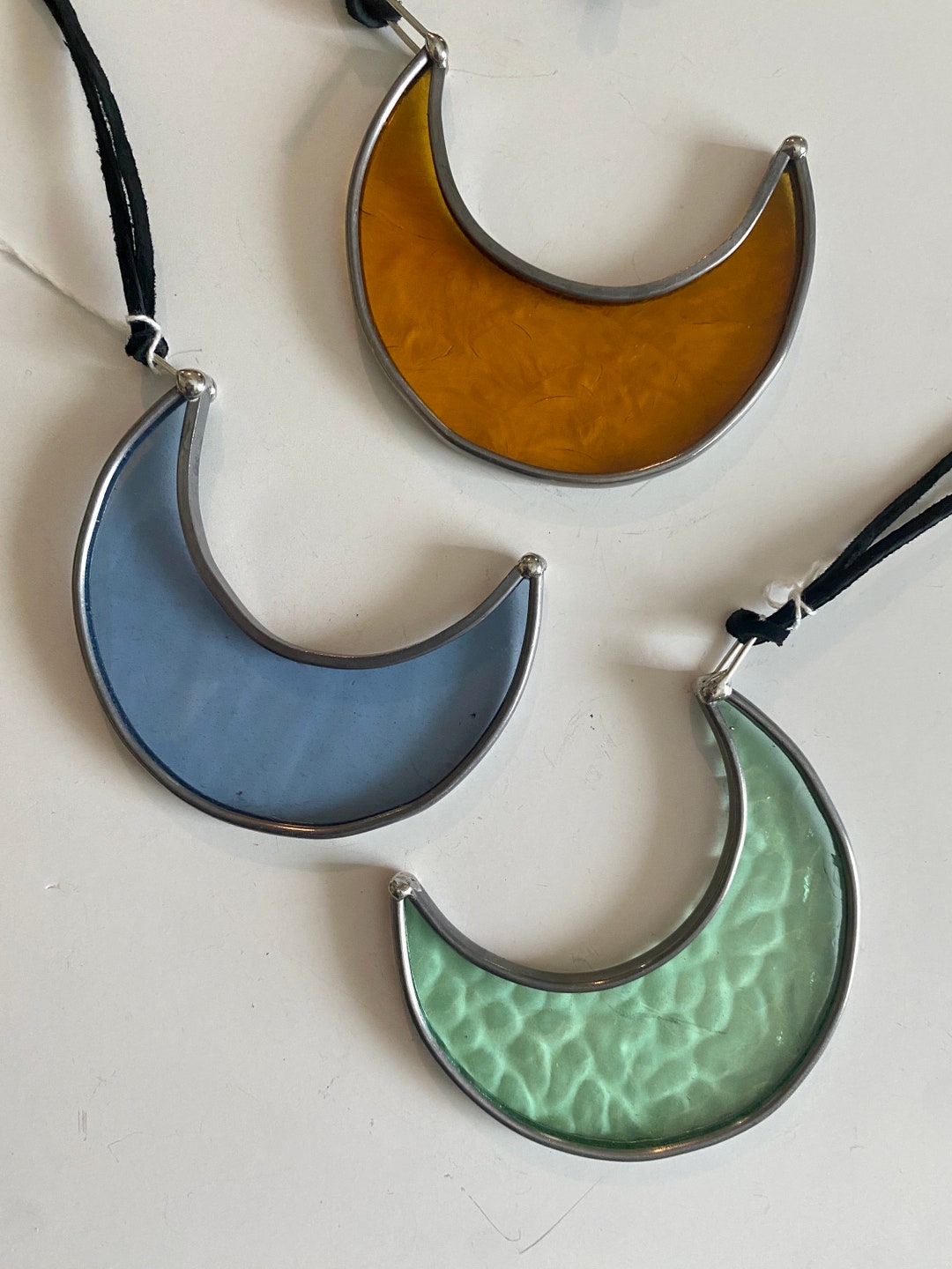 Pick Your Color Stained Glass Moon - Etsy