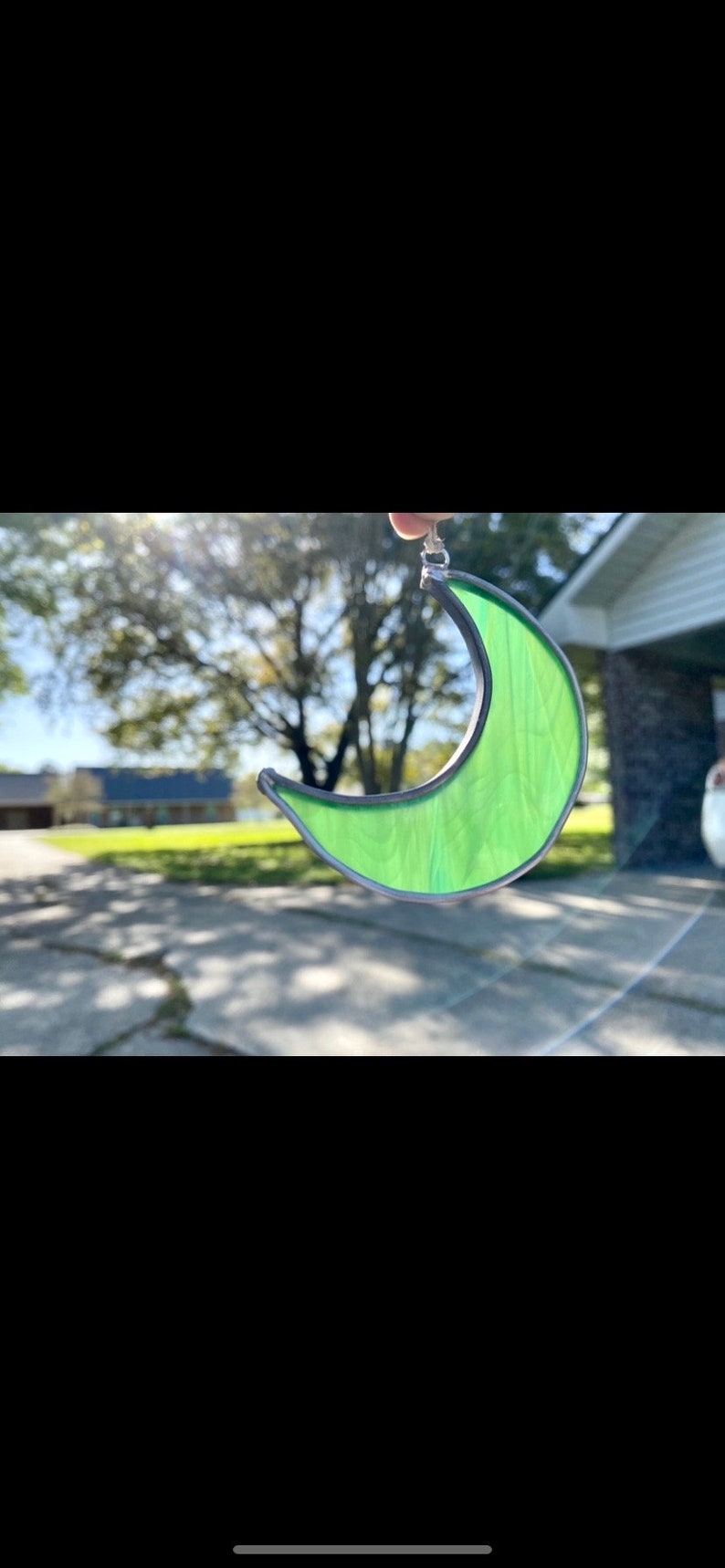 Pick Your Color Stained Glass Moon - Etsy